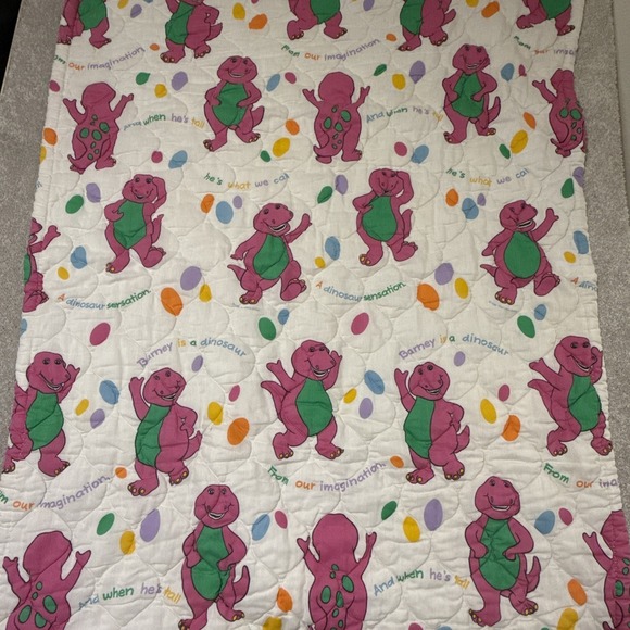 Bedding | Vintage Barney Baby Dreams Blanket Usa Made Toddler Crib ...
